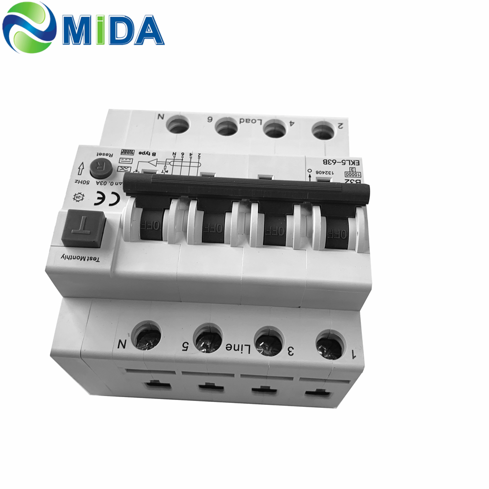 BType RCBO RCCB with Overcurrent Protection - Shanghai Mida EV Power Co ...
